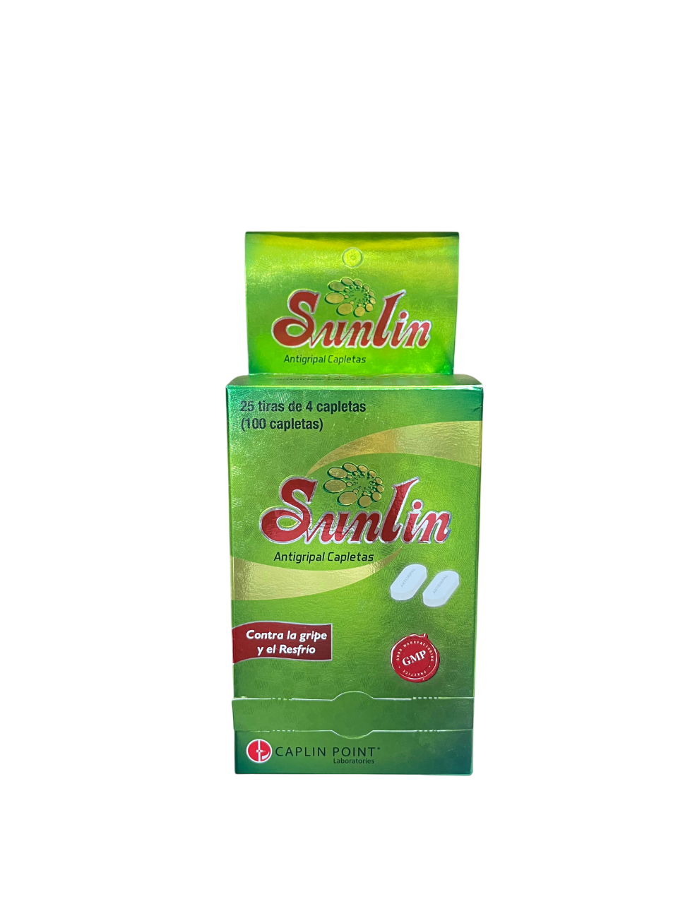 SUNLIN ANTIGRIPAL VERDE X 100 TABLETA CAPLIN – Distribuidora Tierra Canaan
